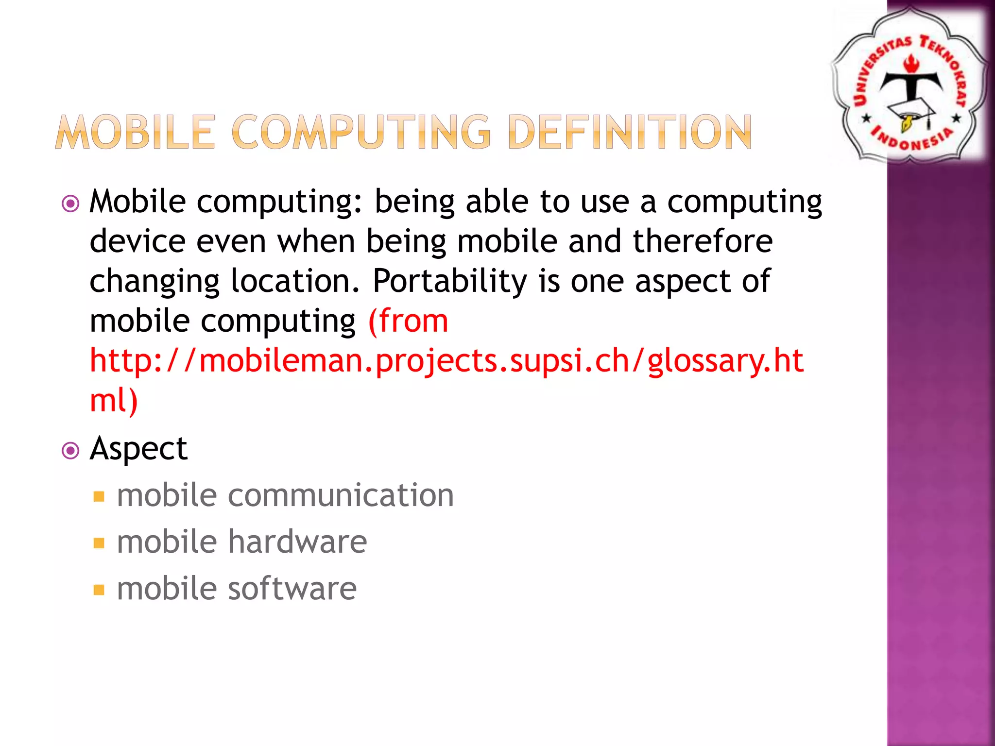 Mobile Computing | PPT
