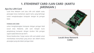 MENGENAL JARINGAN KOMPUTER SERTA JENIS-JENIS JARINGAN | PPTX