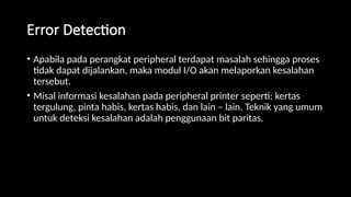 ORGANISASI DAN ARSITEKTUR KOMPUTER - INPUT/OUTPUT | PPTX