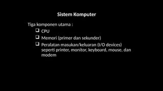 ORGANISASI DAN ARSITEKTUR KOMPUTER - INPUT/OUTPUT | PPTX