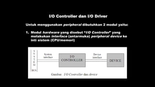 ORGANISASI DAN ARSITEKTUR KOMPUTER - INPUT/OUTPUT | PPTX