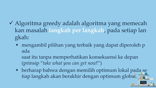 Algoritma Greedy | PPTX