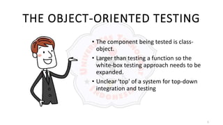 Object Oriented Testing | PPTX