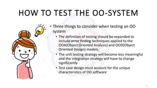Object Oriented Testing | PPTX