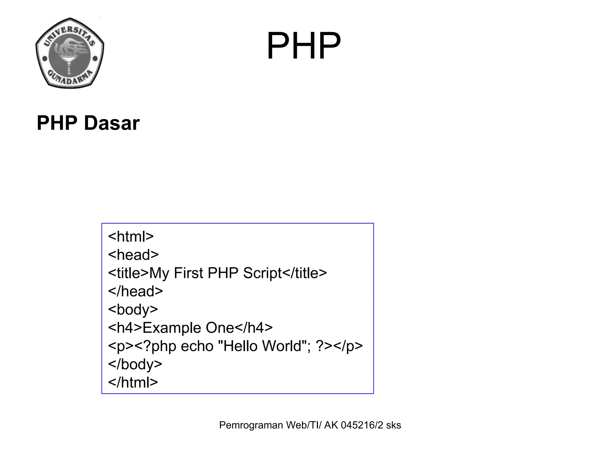 struktur kendali dalam pemrograman website | PPT