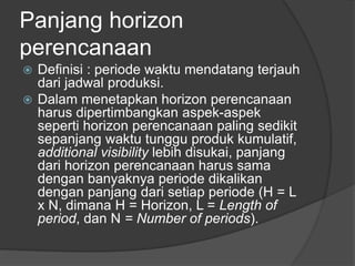 Penjadwalan Produksi Induk | PPTX