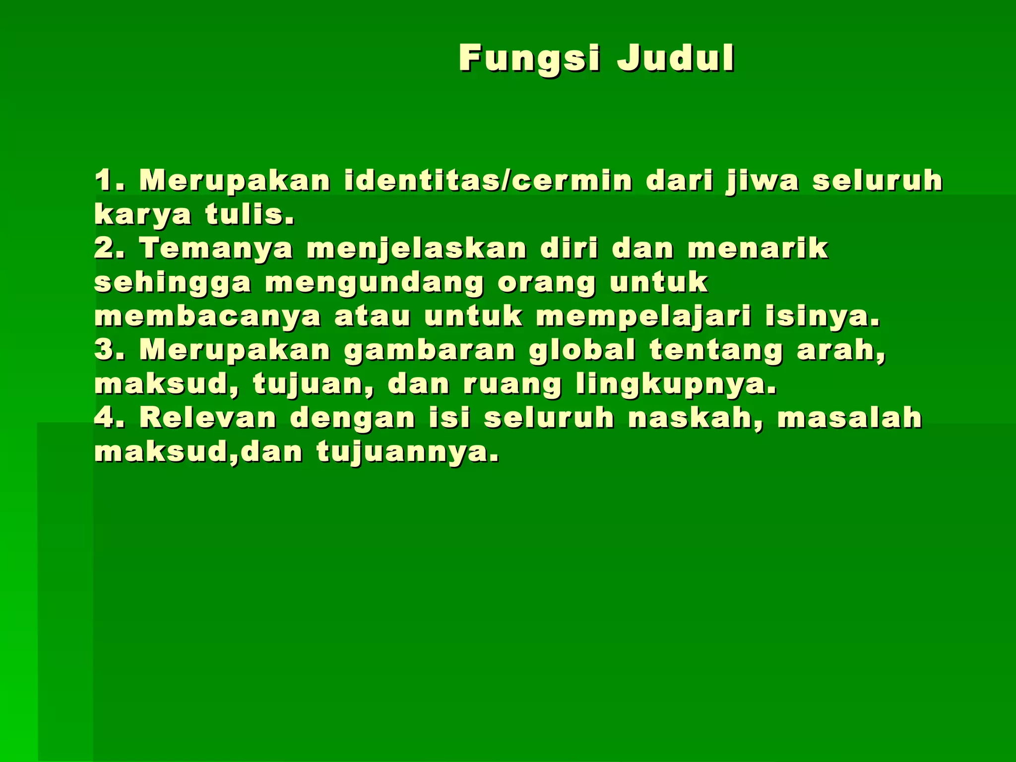 Pertemuan 8 tema, topik, judul | PPT