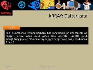 Algoritma&Pemrograman C++ Pertemuan 9 | PPTX