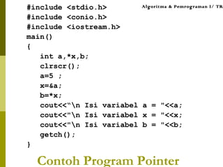 Pertemuan 9 : Algoritma & Pemrograman | PPT