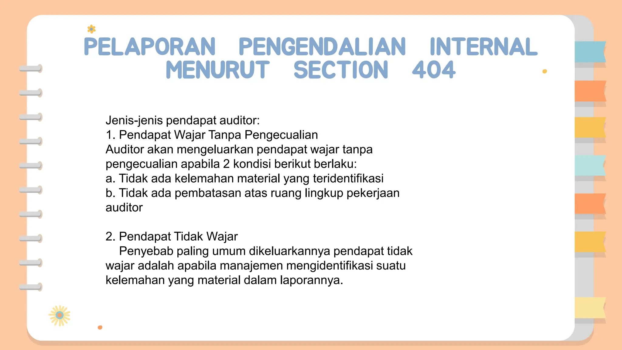 pertemuan 9 matakuliah audit dengan materi audit pengendalian internal ...