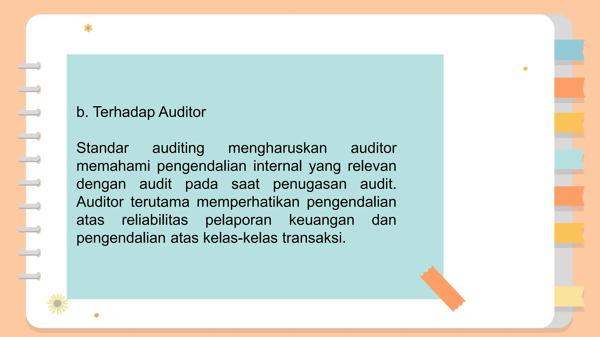 pertemuan 9 matakuliah audit dengan materi audit pengendalian internal ...