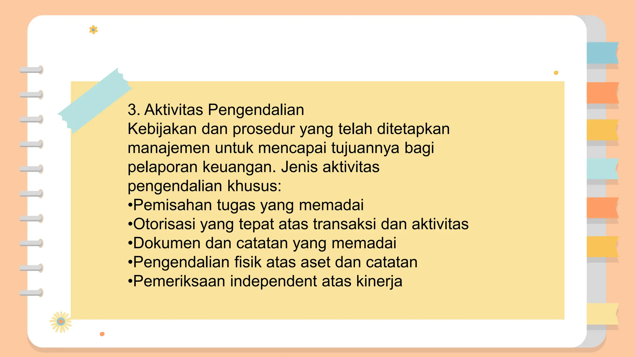 pertemuan 9 matakuliah audit dengan materi audit pengendalian internal ...