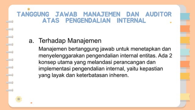 pertemuan 9 matakuliah audit dengan materi audit pengendalian internal ...