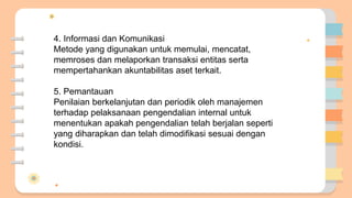 pertemuan 9 matakuliah audit dengan materi audit pengendalian internal ...