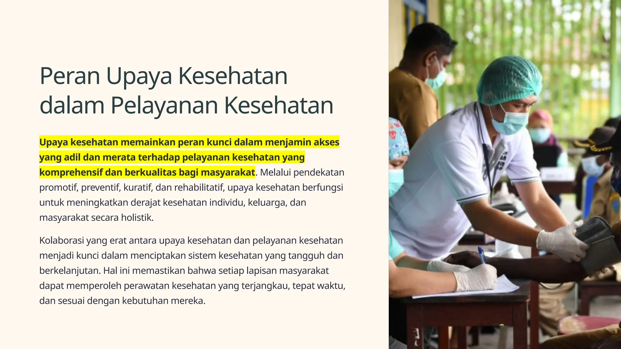 Upaya Kesehatan dalam Pelayanan Kesehatan | PPTX