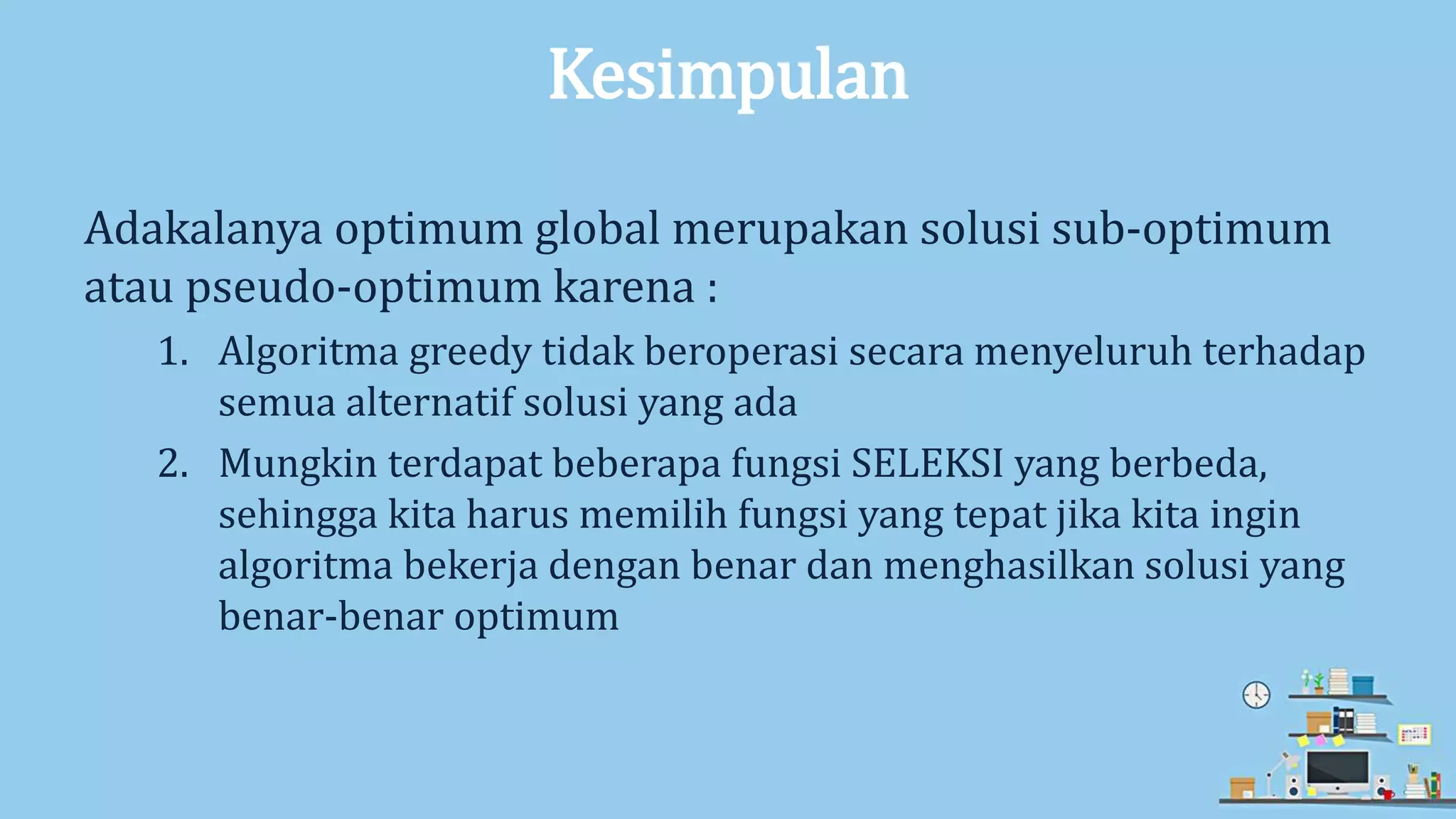 Algoritma Greedy (contoh soal) | PPTX