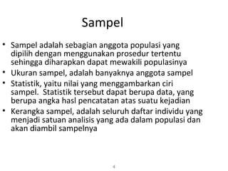 Pertemuan 9 teknik sampling | PPT