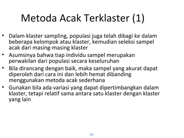 Pertemuan 9 teknik sampling | PPT