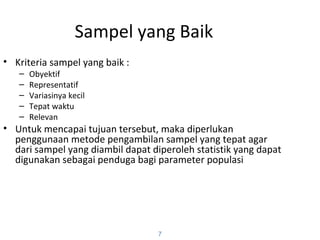 Pertemuan 9 teknik sampling | PPT