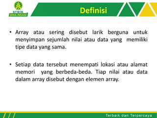 Pertemuan 9 Array (Larik) | PDF