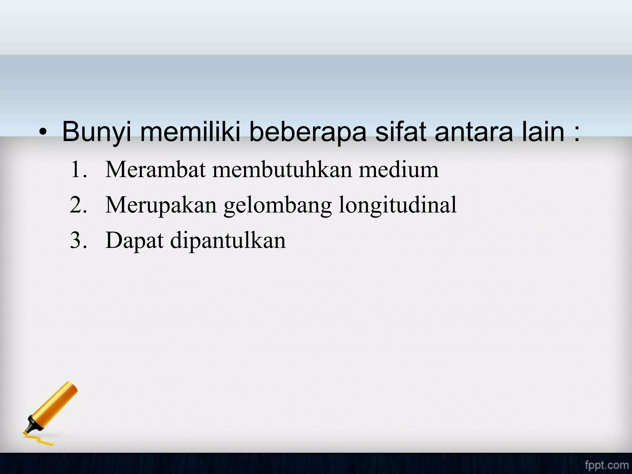 Pertemuan 9 bunyi | PPTX