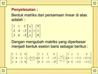 Pertemuan 9 dan 10 - Sistem Persamaan Linear.ppt