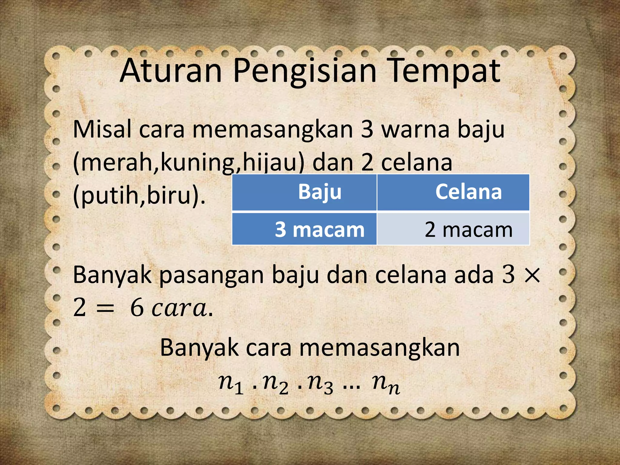 Kombinasi, Permutasi dan Peluang ppt | PPTX