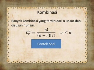 Kombinasi, Permutasi dan Peluang ppt | PPTX