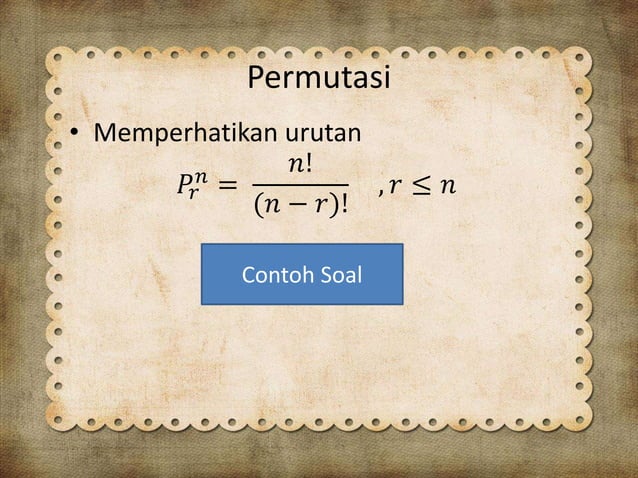Kombinasi, Permutasi dan Peluang ppt | PPTX