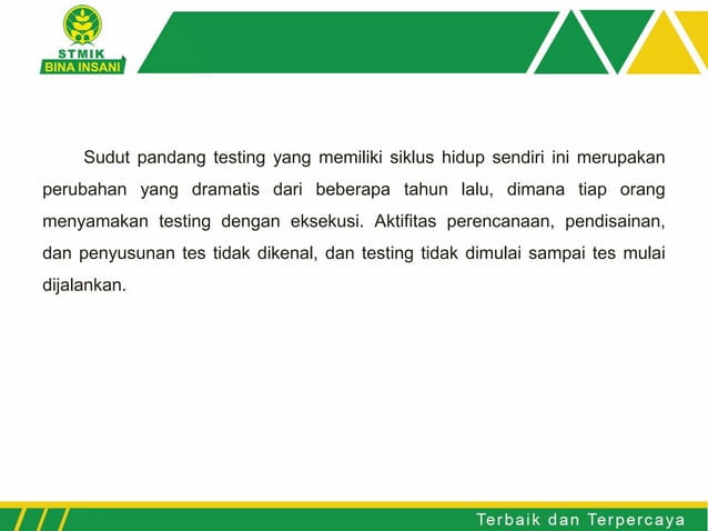 Pertemuan 9 Proses Testing | PDF