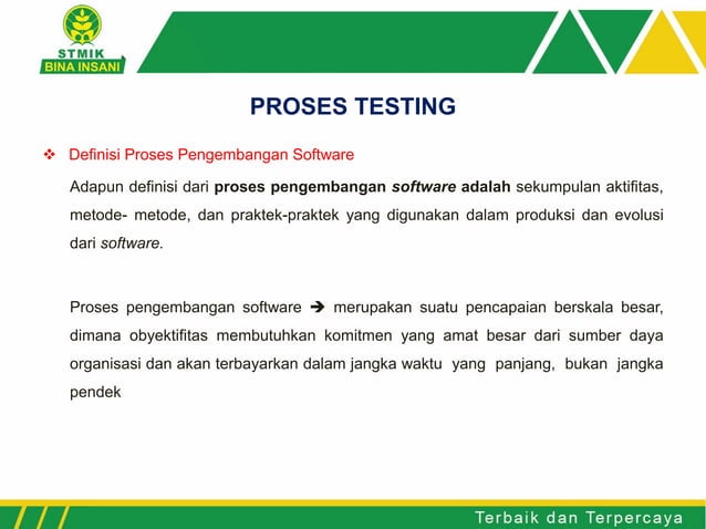 Pertemuan 9 Proses Testing | PDF