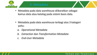 Pertemuan 9 Strukturdata Datawarehouse | PDF