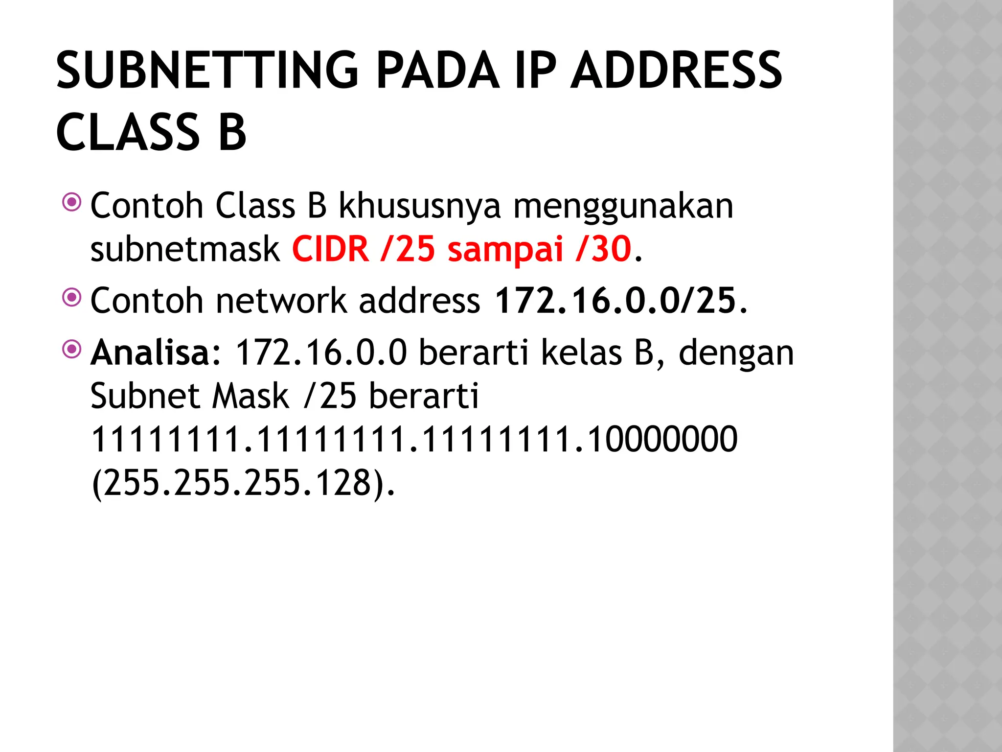 Subnetting pertemuan ke 9 materi jaringan | PPT