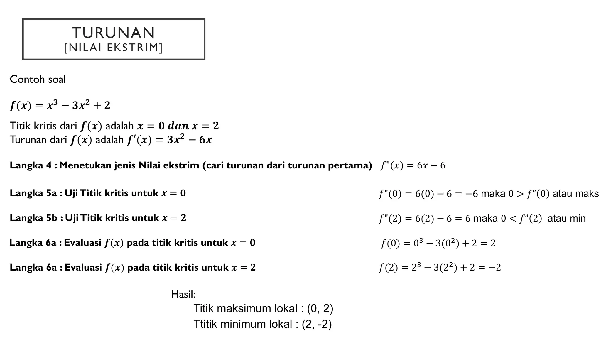 kalkulus, materi turunan gris singggung. | PPT