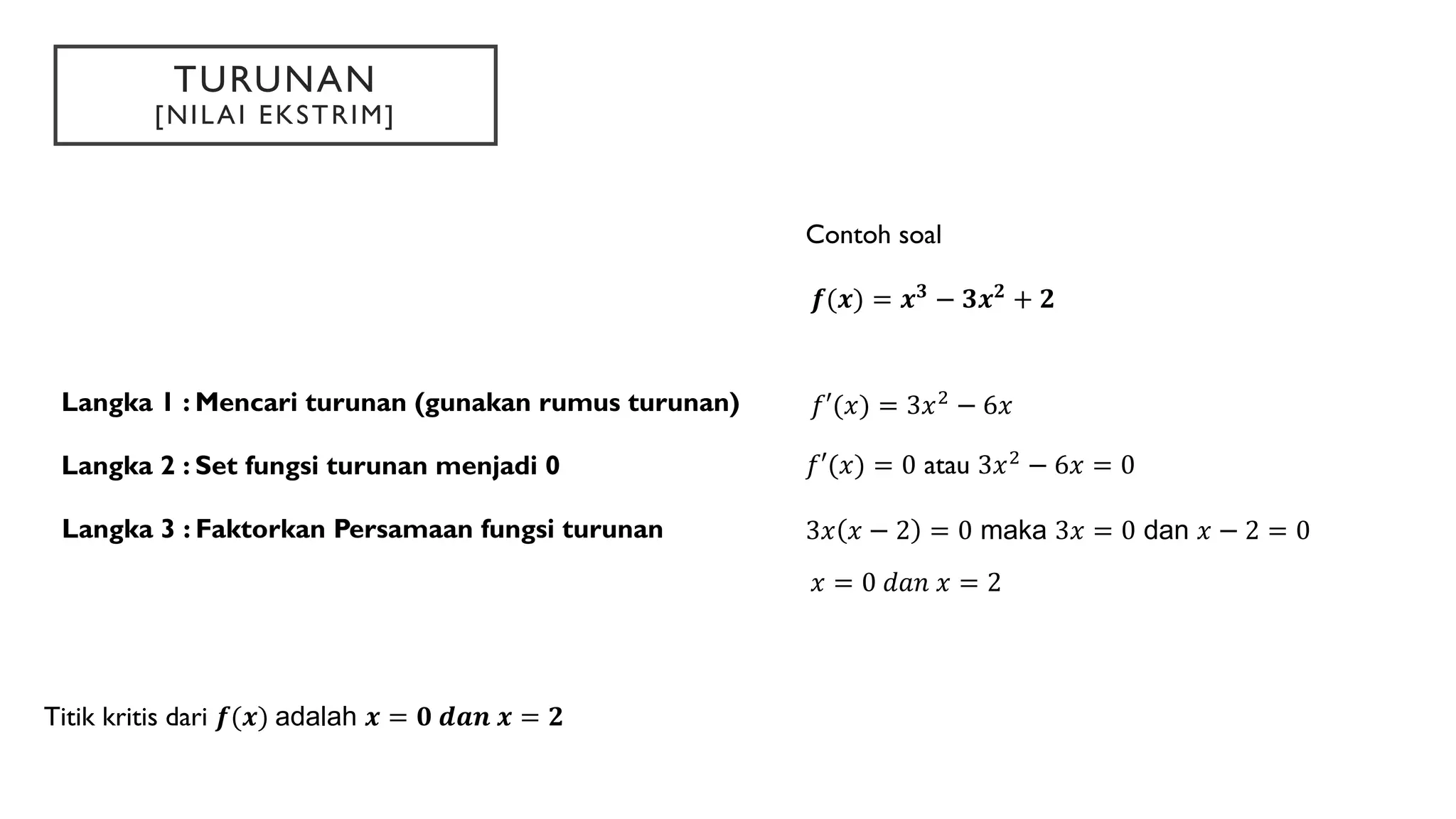 Pertemuan kalkulus, materi tentang turunan | PDF