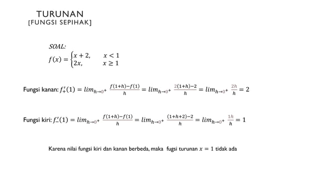 Pertemuan kalkulus, materi tentang turunan | PDF