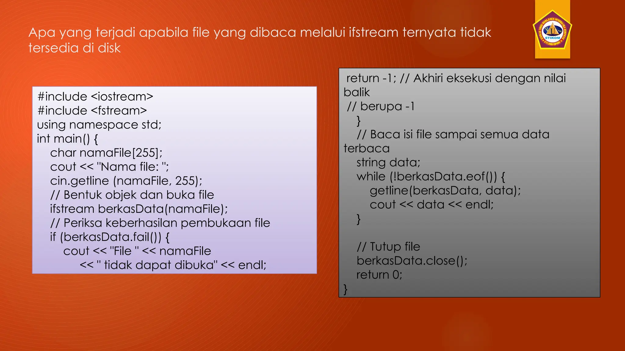 Pertemuan FIle.FILE: PENYIMPANAN DATA SECARA PERMANEN | PPTX