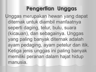 Pertemuan ii. bangsa bangsal unggas | PDF
