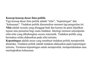 Pertemuan ii, dimensi politik fenomena ekonomi | PPT
