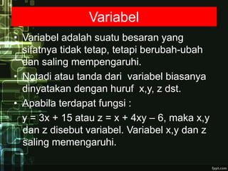 Pertemuan iii fungsi | PPTX