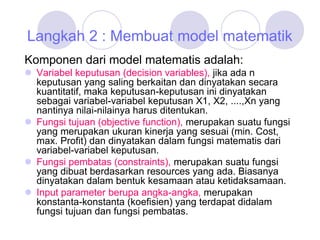 PENGERTIAN RISET OPERASI ATAU OPERATIONAL RESEARCH | PPTX