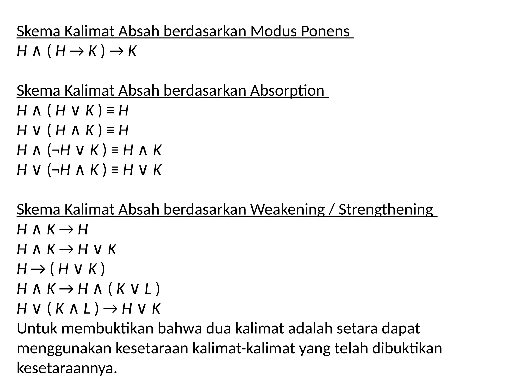 Materi Pertemuan 4 & 5 Mata Kuliah Logika Informatika | PPTX
