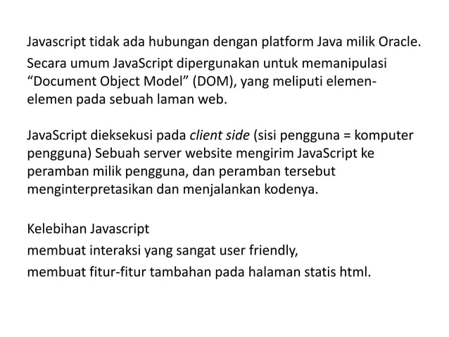 Pertemuan Java Script 1 Ppt 0407