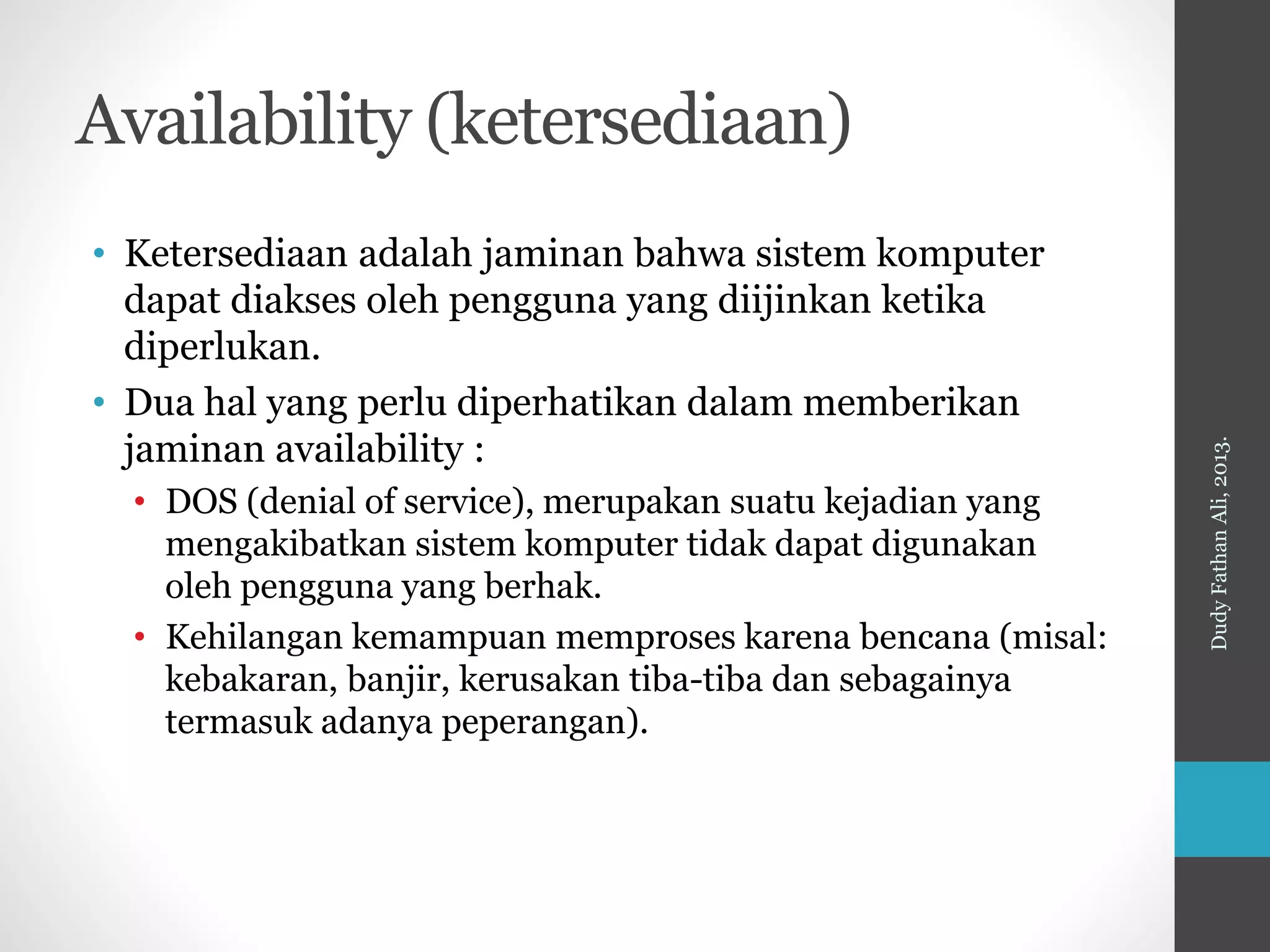 Information System Security - Prinsip Manajemen Keamanan | PPTX