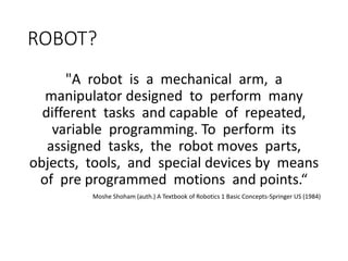 Pertemuan ke 1 pengantar robotika | PPT