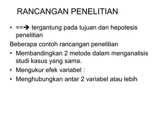 Rancangan Penelitian | PPT