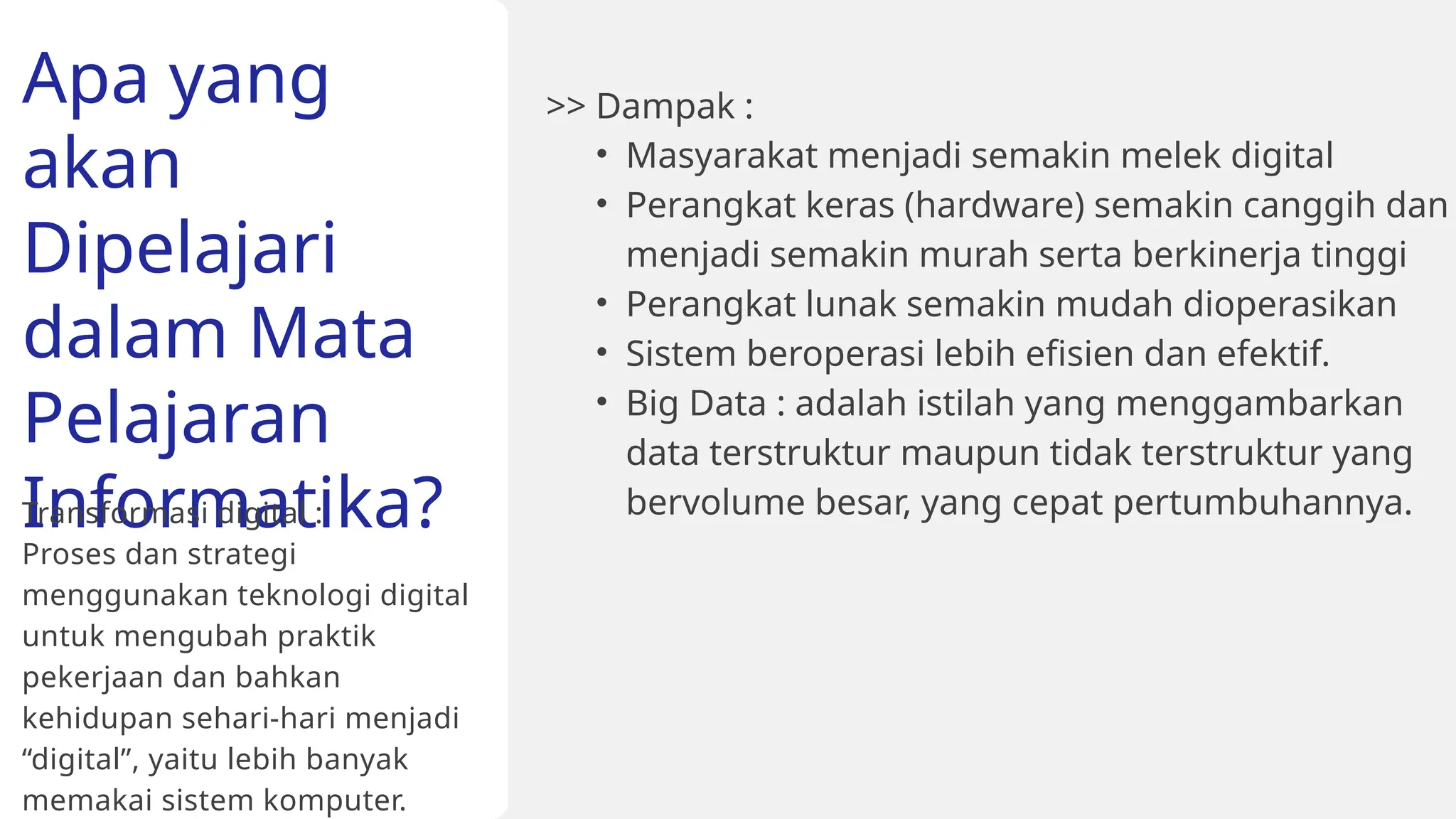 Tentang Informatika di Sekolah Menengah Atas | PPTX