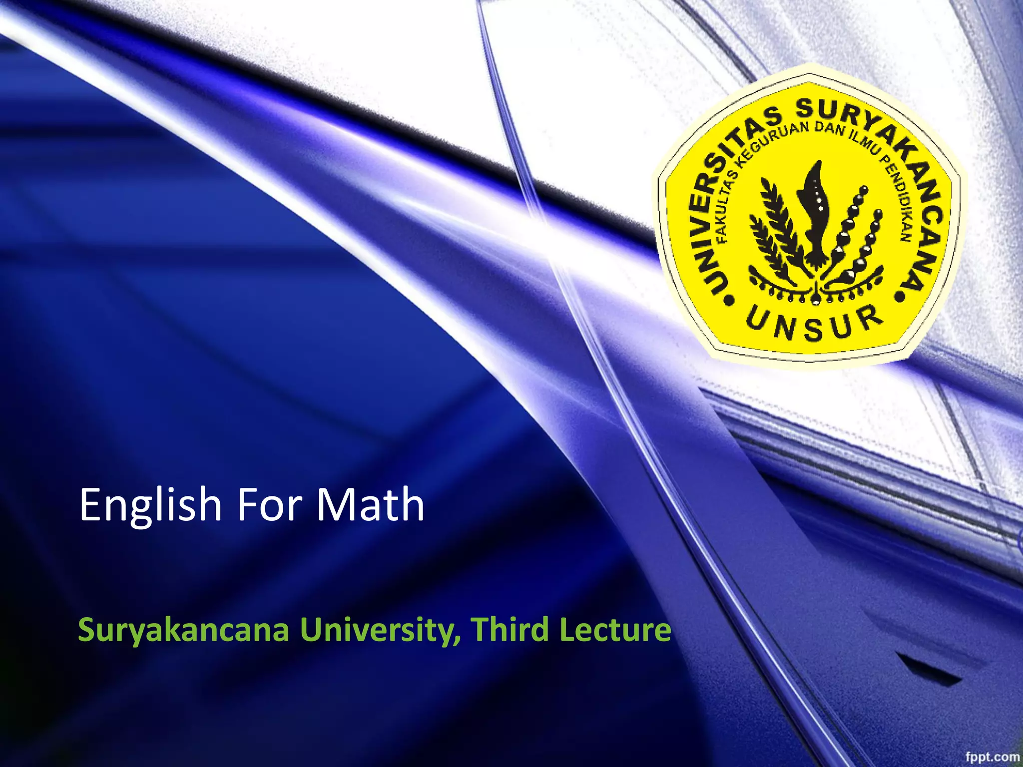 Third lecture | PPT