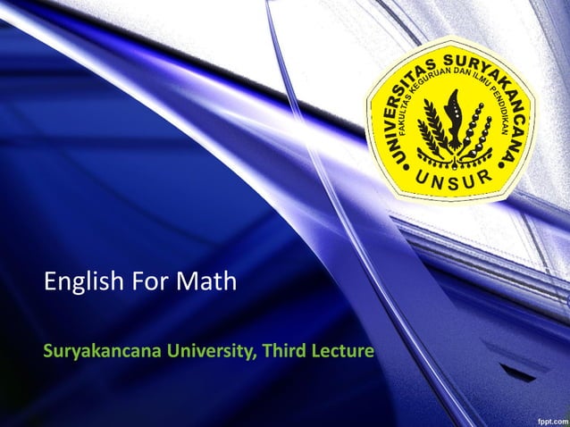 Third lecture | PPT