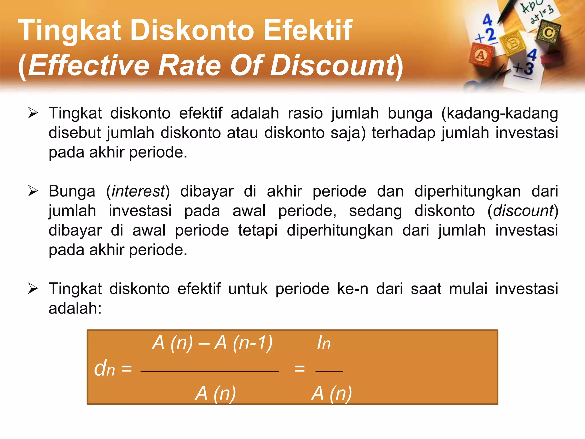 faktor akumulasi berbagai jenis bunga | PPTX